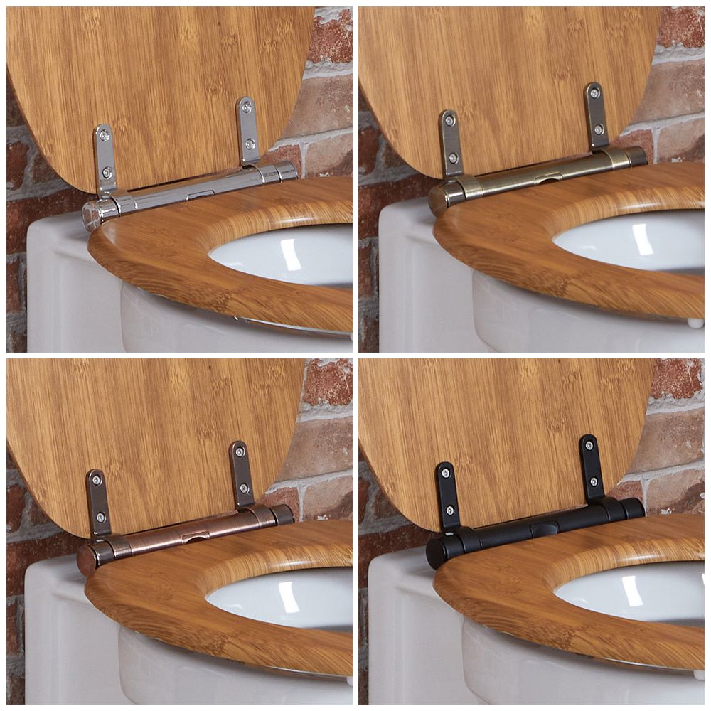 Cuvette WC à poser avec abattant effet chêne – Hauteur confortable ...