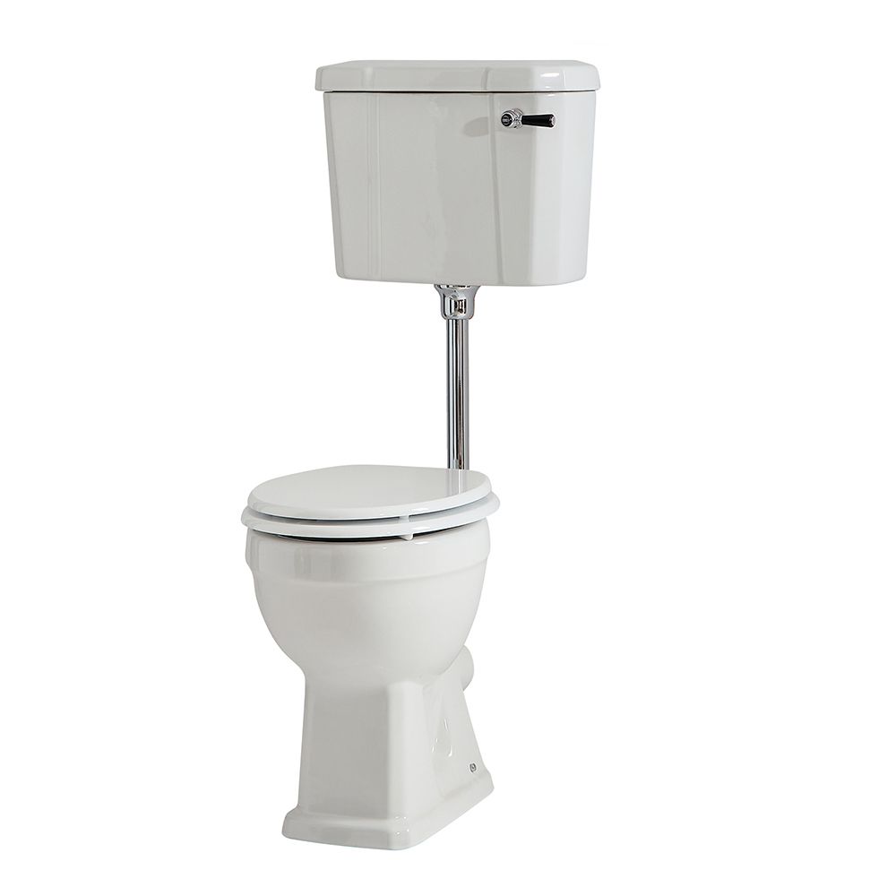 Cuvette WC avec réservoir semi-bas et abattant blanc – Hauteur ...