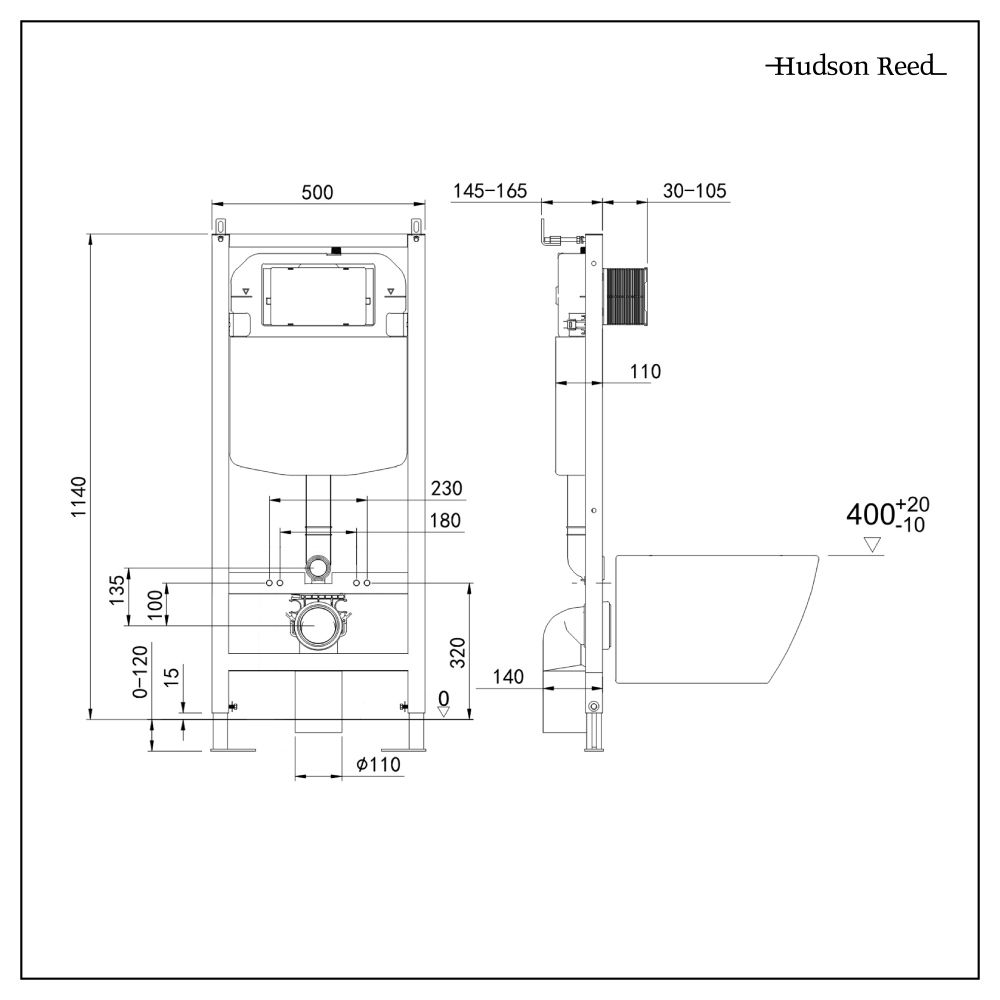 Bâti support long pour cuvettes suspendues et réservoir encastrable ...