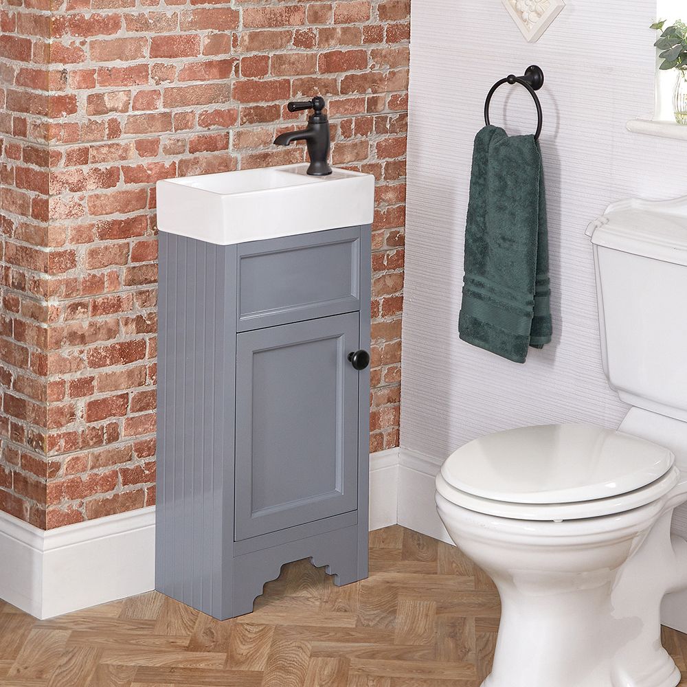 Meuble lave mains rétro – 40 cm – Avec lavabo - Choix de finitions, de ...
