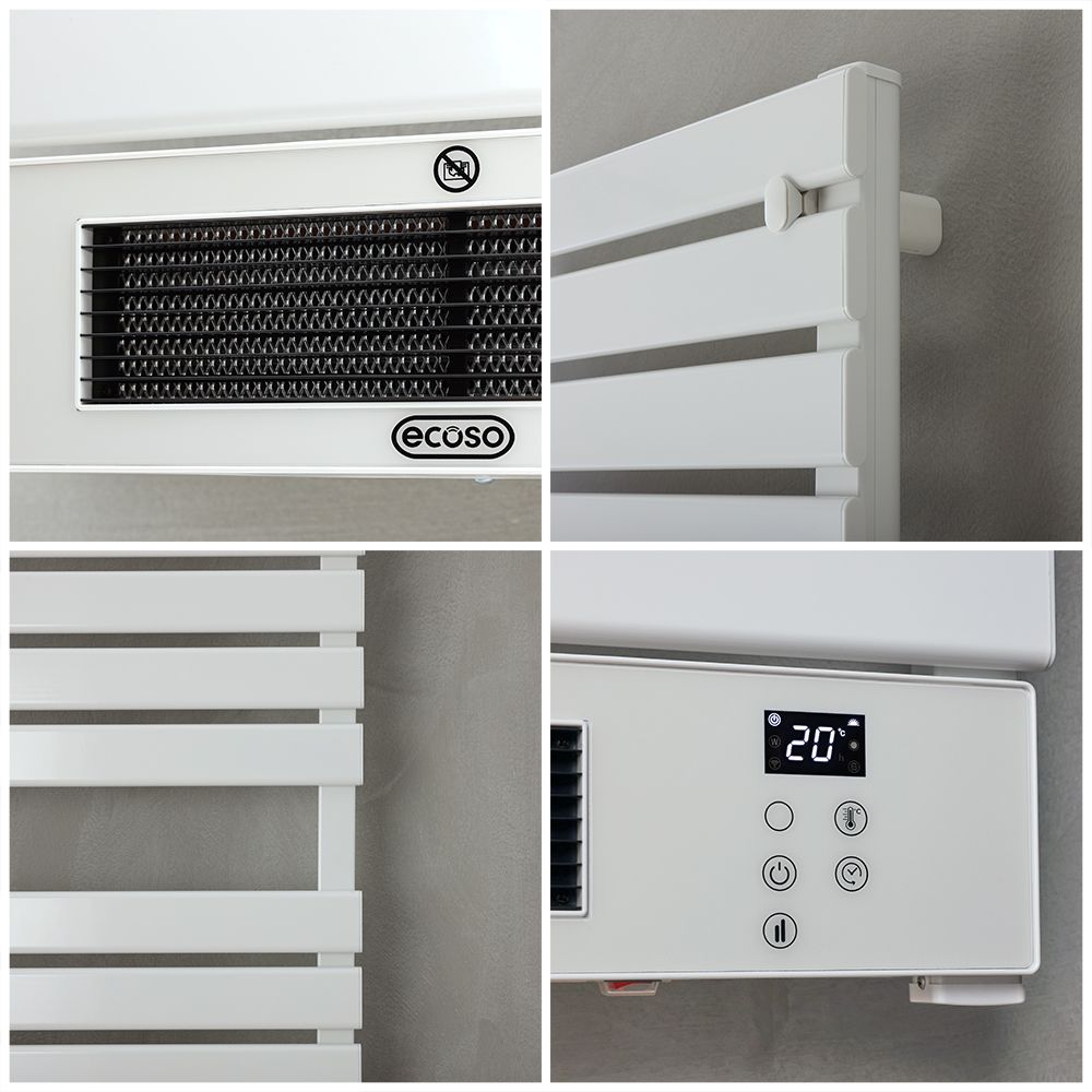 Sèche-serviettes électrique soufflant - Blanc - Choix de tailles ...