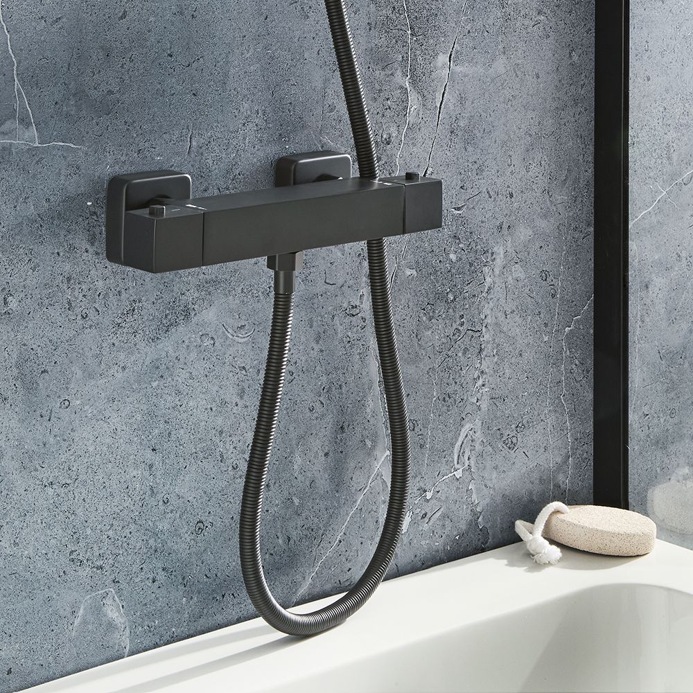 Mitigeur thermostatique de douche barre cubique – Choix de finitions – Rune