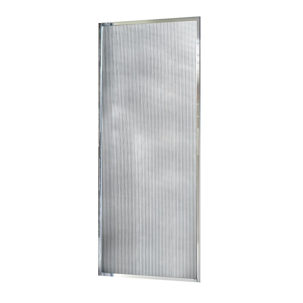 Douche italienne d’angle cannelée avec cadre - Avec receveur – Chromé ...