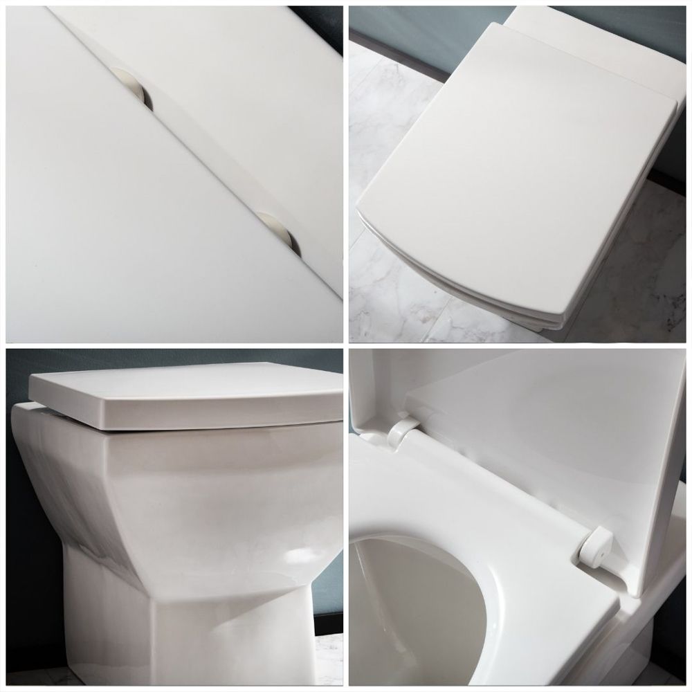 Cuvette WC à poser - Avec abattant à fermeture douce - Halwell