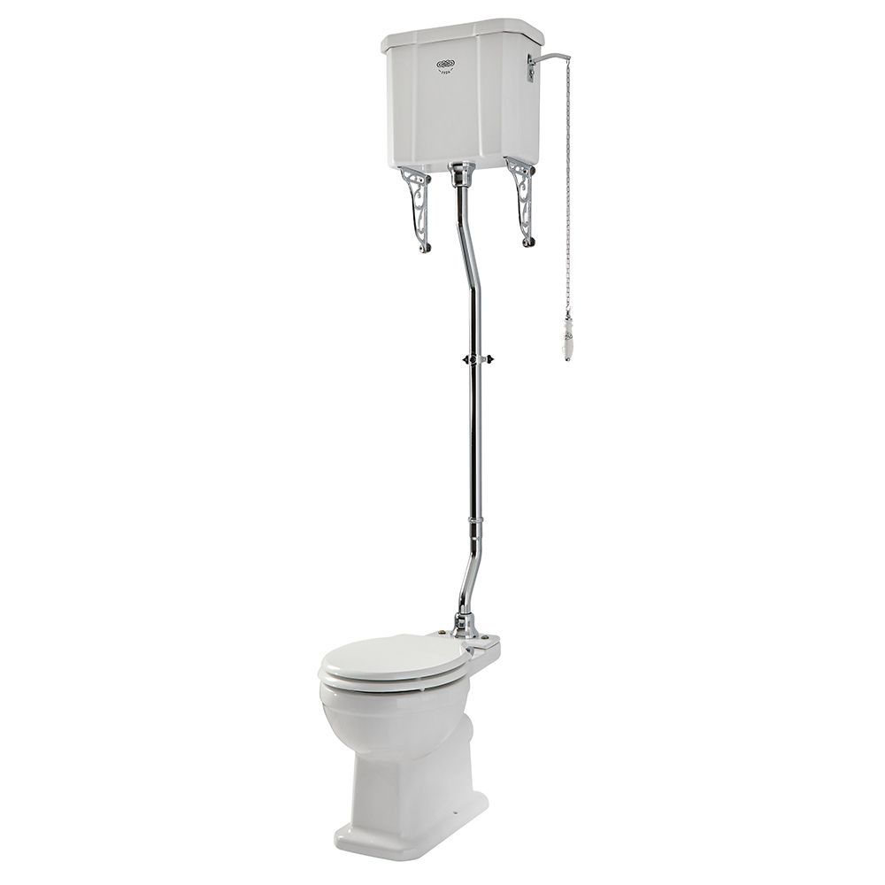 Pack WC rétro - Avec cuvette, réservoir haut et abattant - Elizabeth