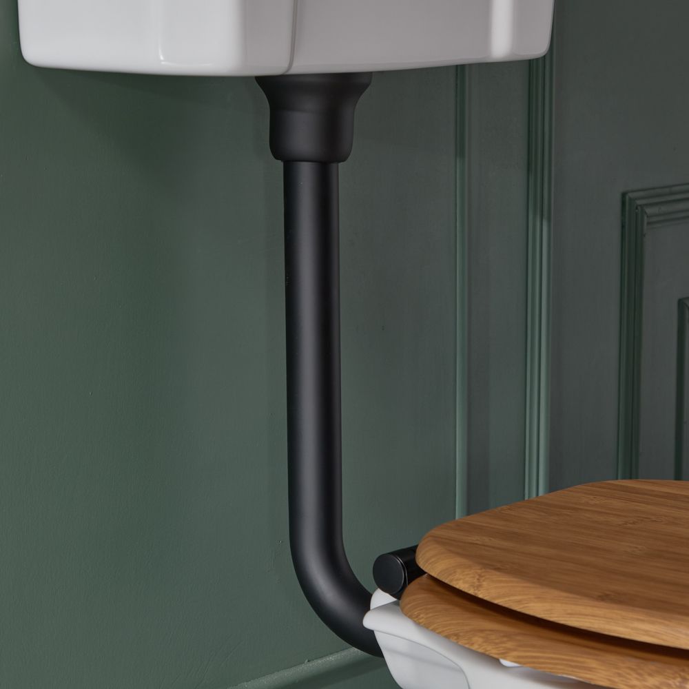 Cuvette WC rétro avec réservoir semi-bas et abattant effet chêne ...