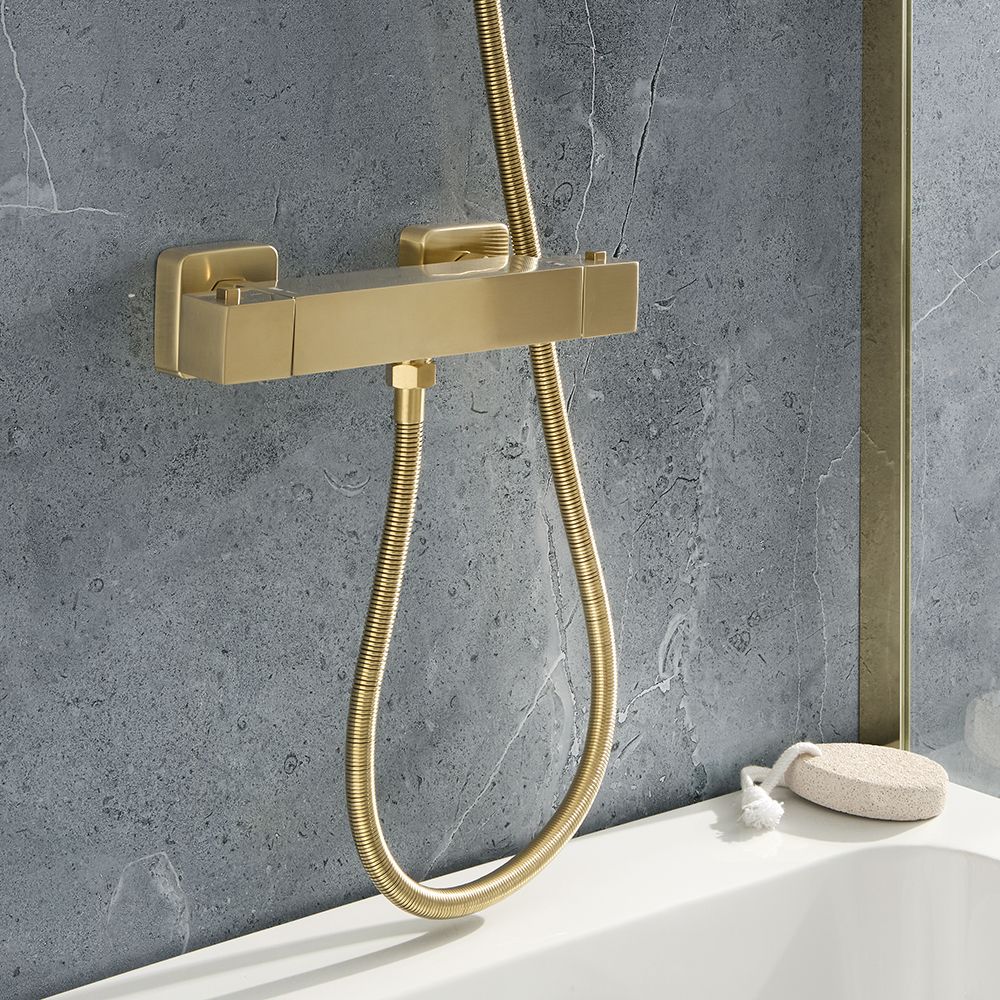 Mitigeur thermostatique de douche barre cubique – Choix de finitions – Rune