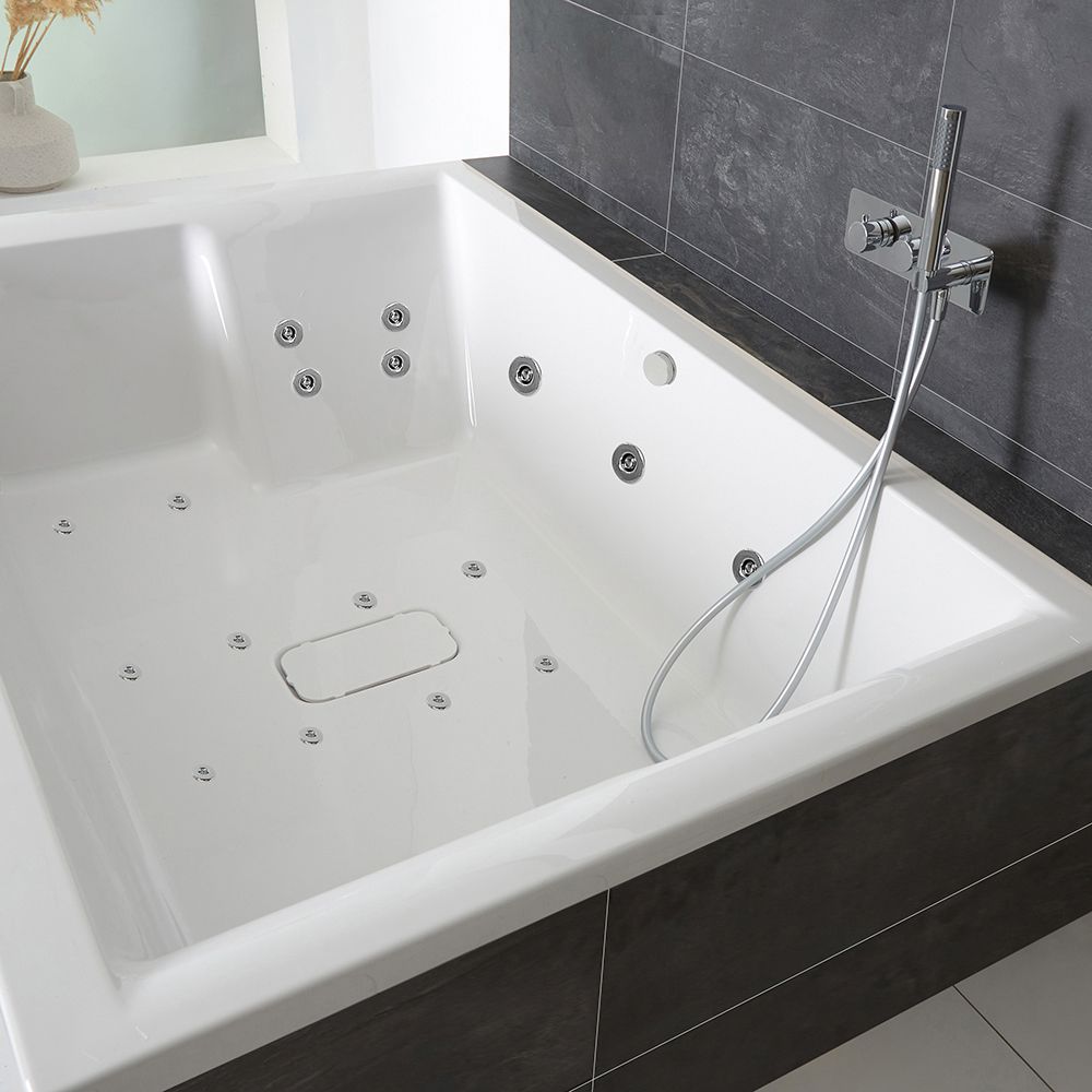 Baignoire double dos à encastrer - 180 x 120 cm - Choix de buses de ...